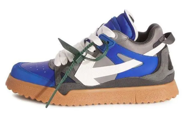 Off-White Sponge Mid-top Sneakers 'blue White Grey Tan