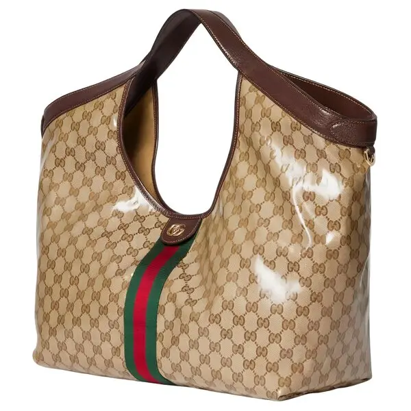 Gucci Giglio Large Tote Bag - Sand/dark Brown