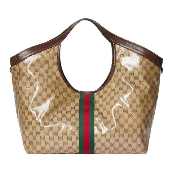 Gucci Giglio Large Tote Bag - Sand/dark Brown