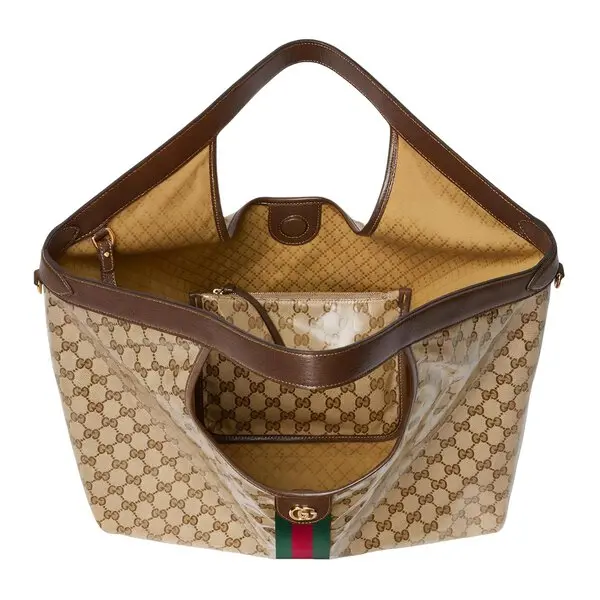 Gucci Giglio Large Tote Bag - Sand/dark Brown