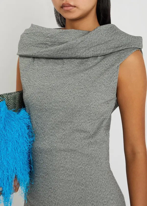 Issey Miyake Allow Draped Paper-blend Top