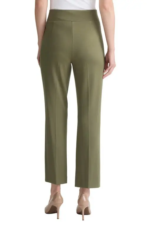 Jones New York Pintuck Pull-on Straight Leg Ankle Pants - Jasper Green