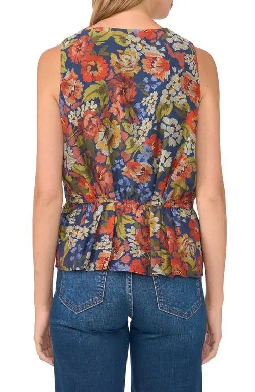 Vince Camuto Pleated Peplum Sleeveless Top