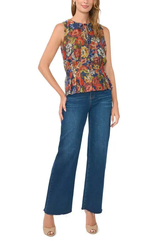 Vince Camuto Pleated Peplum Sleeveless Top