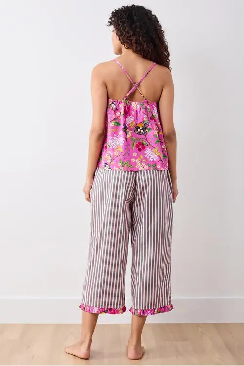 PRINTFRESH Cami & Ruffle Crop Pants Set