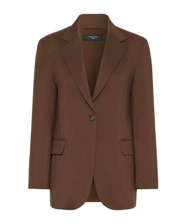 Max Mara Single-breasted Woollen Cloth Blazer