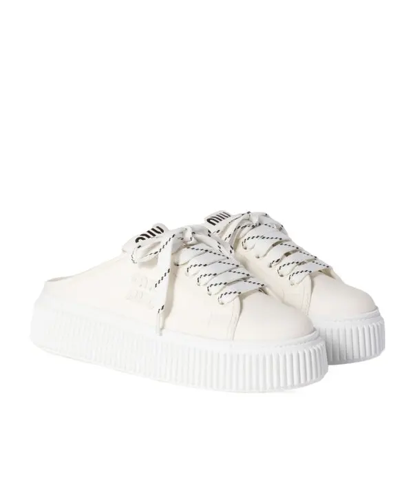 Miu Miu Denim Sneaker Mules