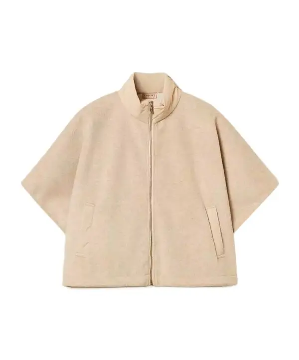 TWINSET Zip-up Mock-neck Poncho