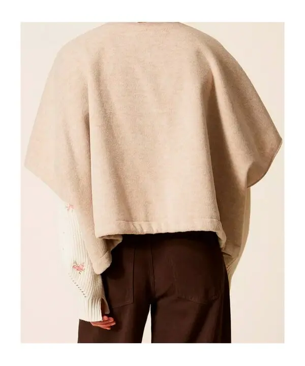 TWINSET Zip-up Mock-neck Poncho