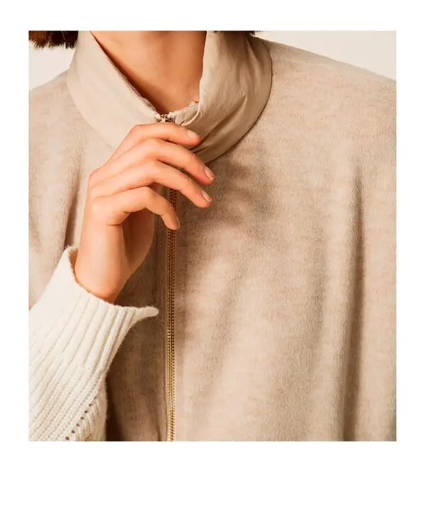TWINSET Zip-up Mock-neck Poncho