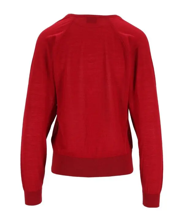 FORTE_FORTE Sheer V-neck Knitted Sweater