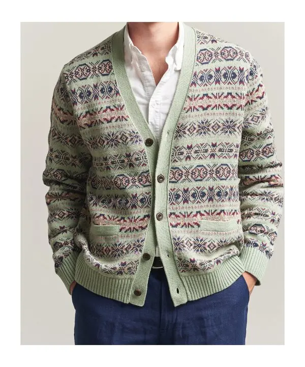 Polo Ralph Lauren Cotton/linen Fair Isle Cardigan