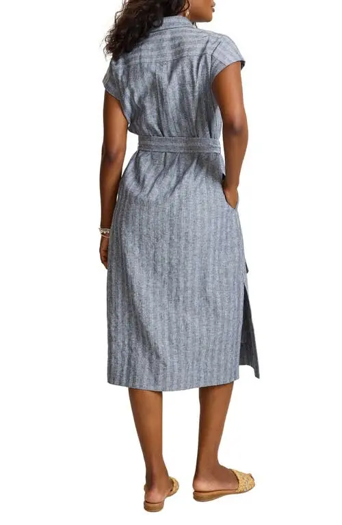 Tommy Bahama Textured Dobby Midi Shirtdress