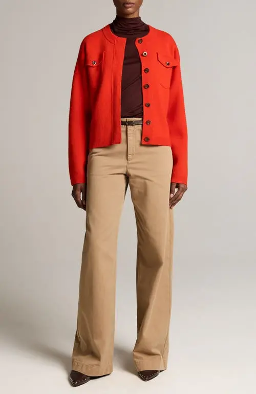 Vince Patch Pocket Cardigan Sweater Jacket