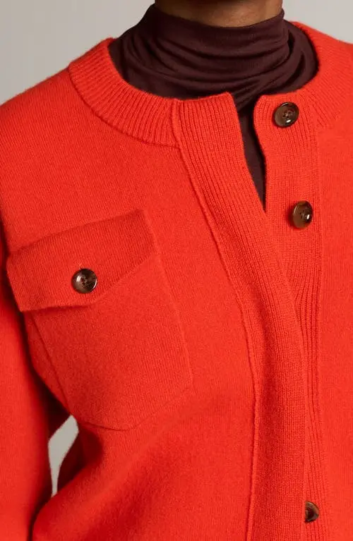 Vince Patch Pocket Cardigan Sweater Jacket