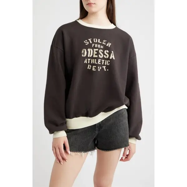 Daydreamer Stolen From Odessa Oversized Graphic Sweatshirt - Reactive Black Combo