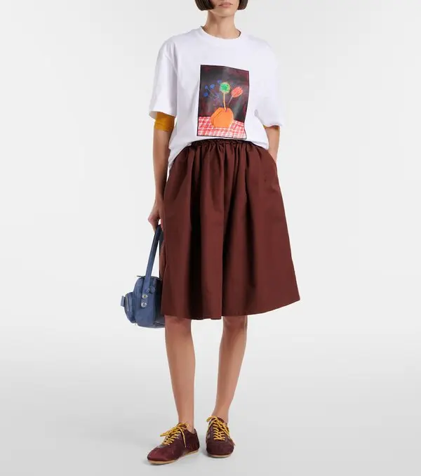 Plan C Printed Cotton Jersey T-shirt