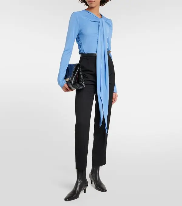 Victoria Beckham High-rise Wool-blend Straight Pants