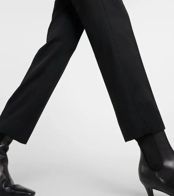 Victoria Beckham High-rise Wool-blend Straight Pants