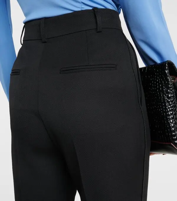 Victoria Beckham High-rise Wool-blend Straight Pants