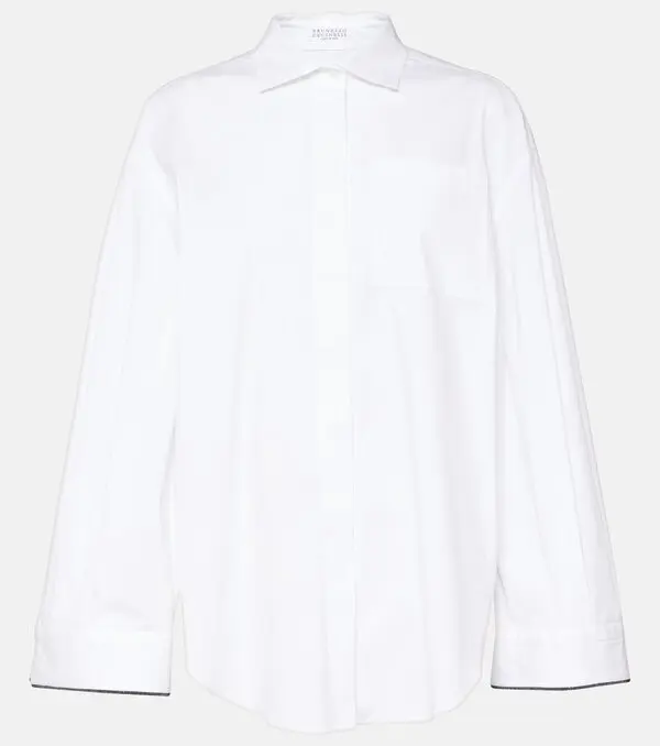 Brunello Cucinelli Cotton-blend Shirt - White