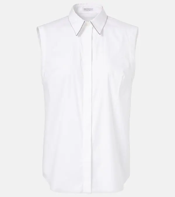 Brunello Cucinelli Cotton-blend Shirt - White