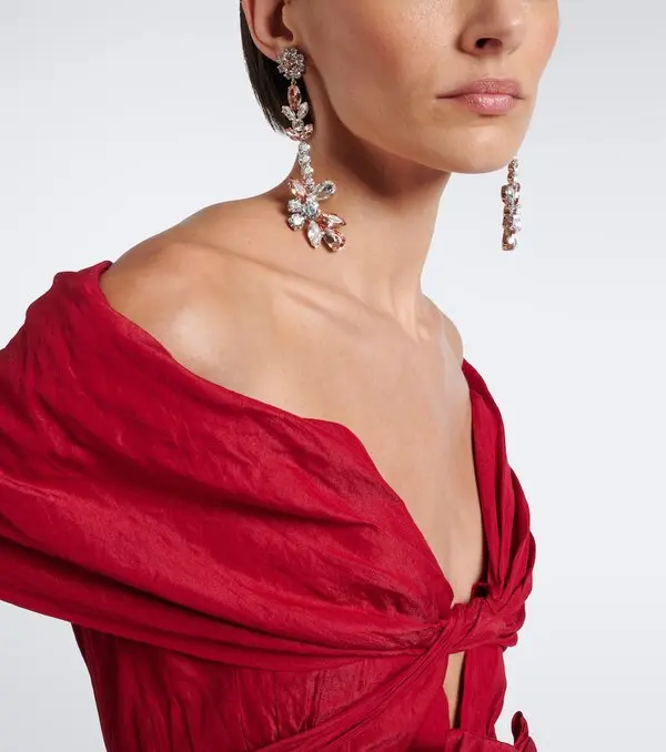 Erdem Crystal-embellished Drop Earrings