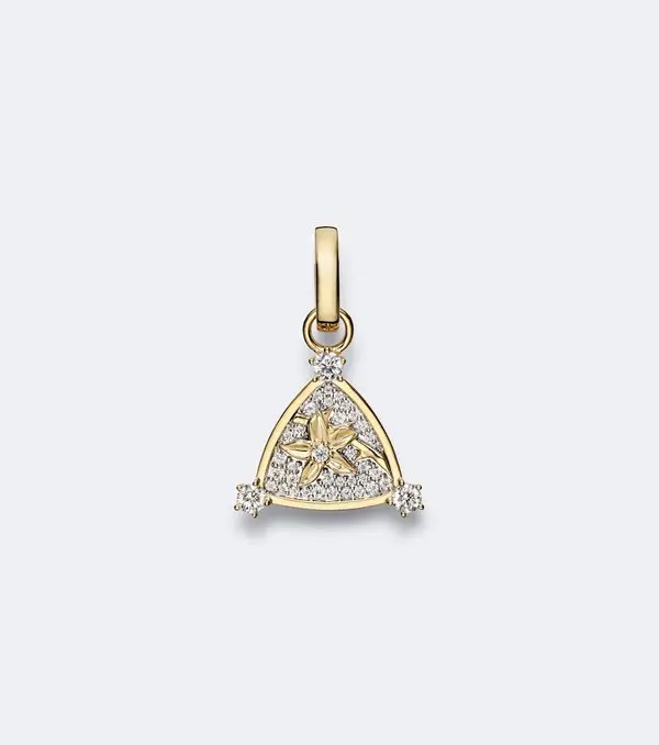 FOUNDRAE Resilience Blossoms 18kt Yellow Diamond Pendant - Gold