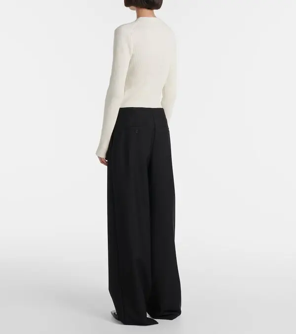 RÓHE Wool And Mohair Wide-leg Pants