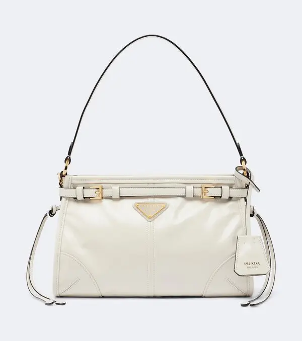 Prada Bonnie Small Leather Shoulder Bag - White