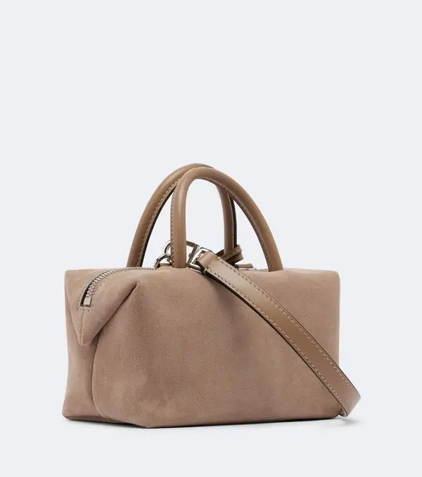 Max Mara Small Suede Top-handle Bag - Beige
