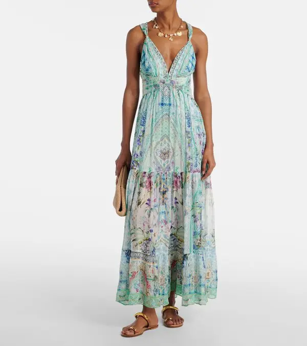Camilla Crystal-embellished Silk Maxi Dress