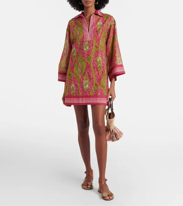 Etro Printed Cotton And Silk Tunic - Multicoloured