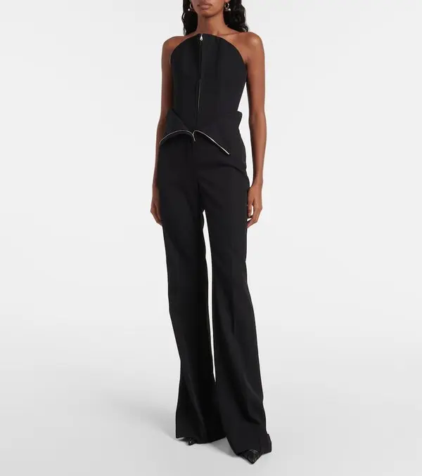 Alexander McQueen High-rise Wool Flared Trousers