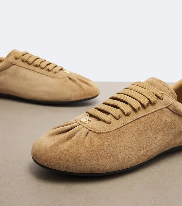 Dolce & Gabbana Soft Ballet Suede Lace-up Sneakers