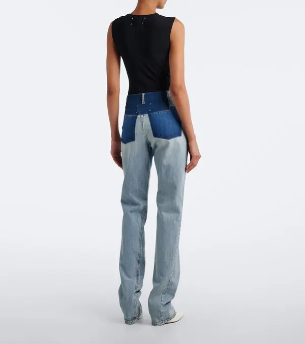 MAISON MARGIELA Mid-rise Straight Leg Jeans In Shades Of Indigo
