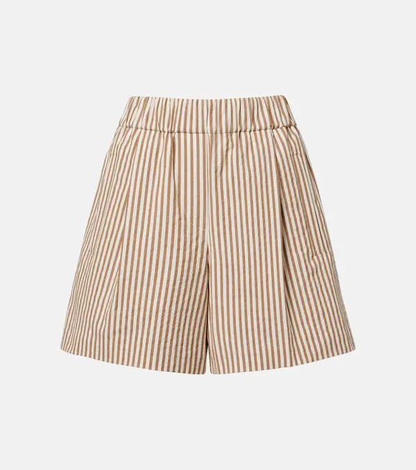 Brunello Cucinelli Striped Cotton-blend Shorts