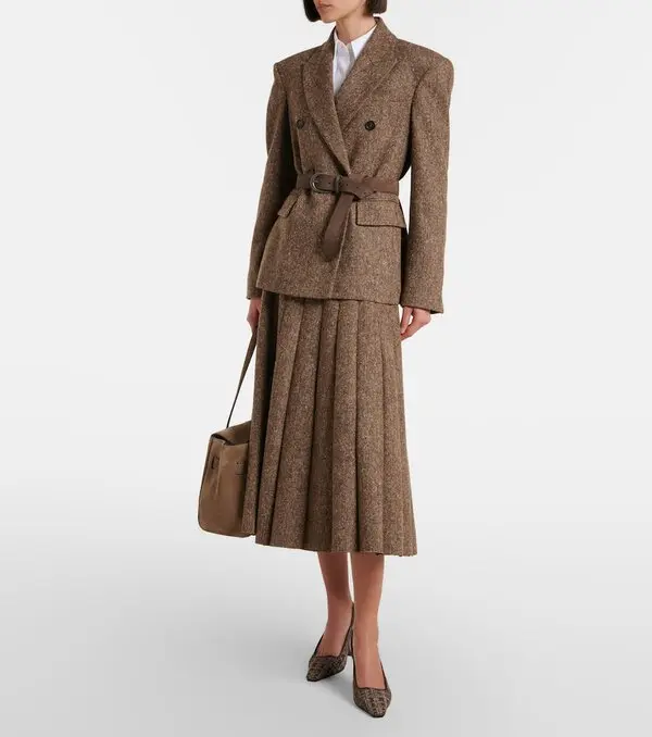 Brunello Cucinelli Double-breasted Wool-blend Jacket