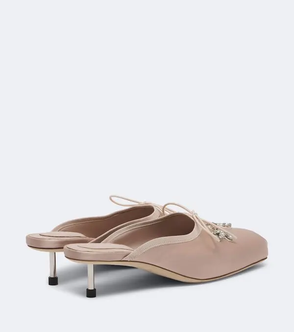 Simone Rocha Embellished Satin Mules