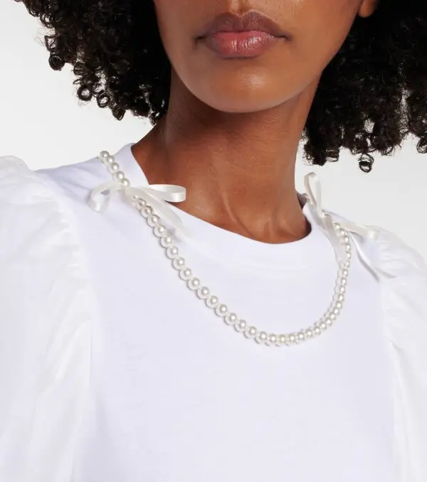 Simone Rocha Puff-sleeve Cotton Jersey T-shirt