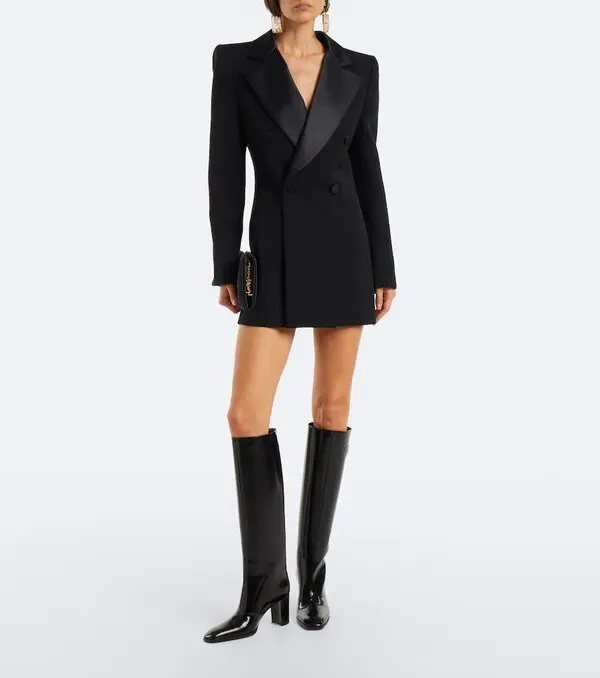 Saint Laurent Louis Leather Knee-high Boots