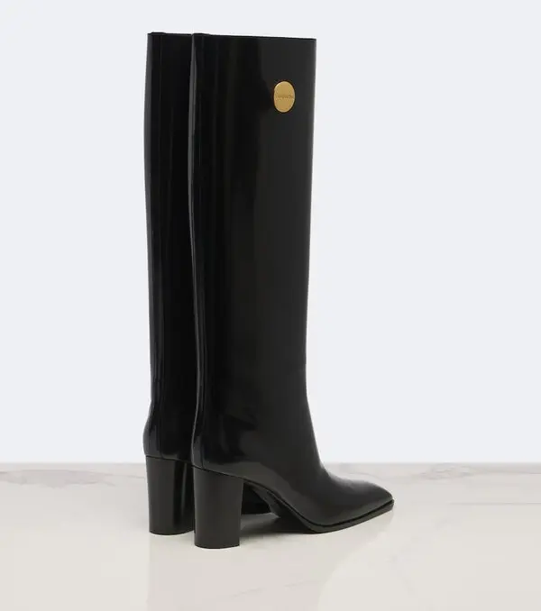 Saint Laurent Louis Leather Knee-high Boots