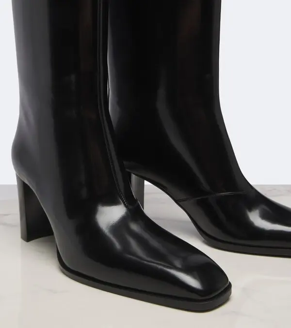 Saint Laurent Louis Leather Knee-high Boots