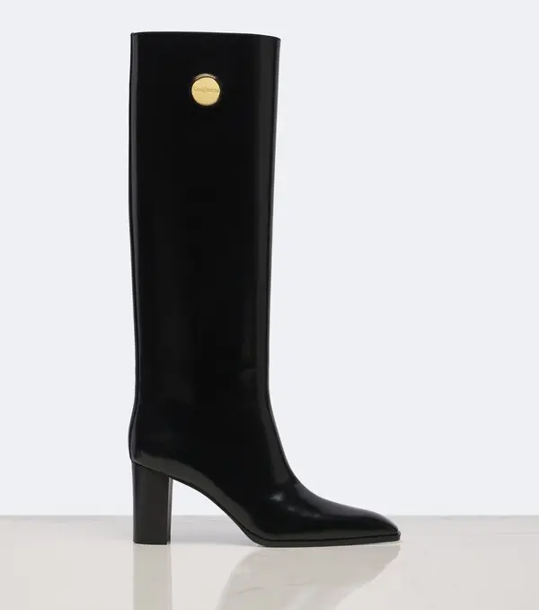 Saint Laurent Louis Leather Knee-high Boots