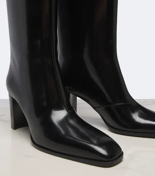 Saint Laurent Louis Leather Knee-high Boots