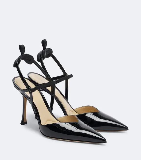 Fendi Very Colibrì Leather Slingback Pumps - Black