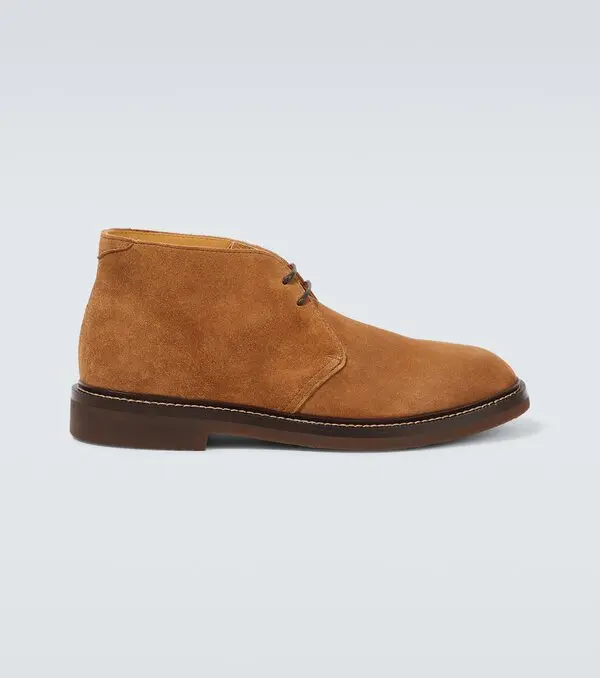 Brunello Cucinelli Suede Ankle Boots - Brown