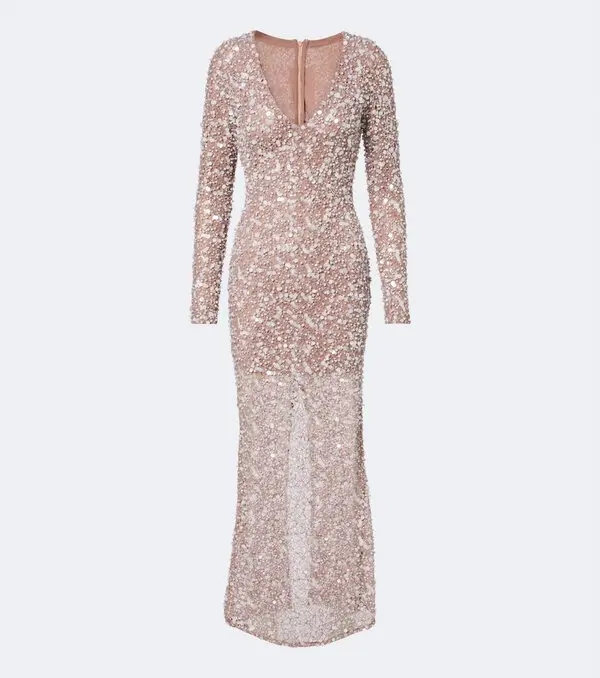 LA FUORI Là Fuori Sequined Gown