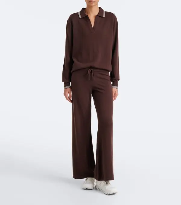 The Upside Coco Luna Cashmere-blend Polo Sweater