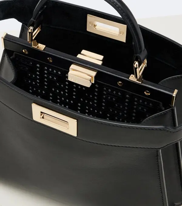 Fendi Peekaboo® Small Leather Top-handle Bag - Black